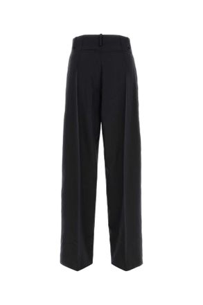 Marni Womens Black Wool Blend Pant Virgin Polyester