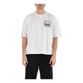 Represent Oversized T-Shirt mit Front- und R&uuml;ckendruck - - Tops - Herren - Wei&szlig; - XS