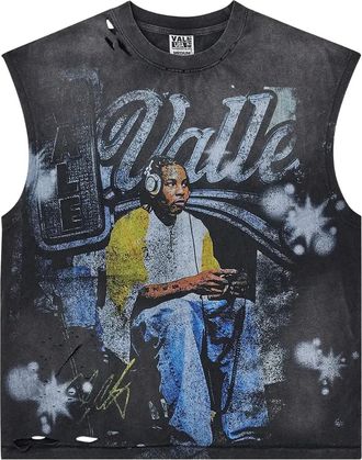 Vale Game Time graphic-print distressed T-shirt - Grau