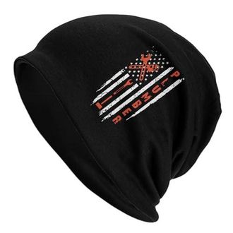 Generic Unisexe Hiver Chapeaux Plombier Drapeau Am&eacute;ricain Bonnets De Ski Mode Bonnets Tricot&eacute; Doux Bonnet dhiver pour Ski Hiver Course