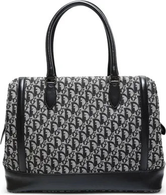 Dior sac cabas Boston à motif Trotter (2002) - Noir