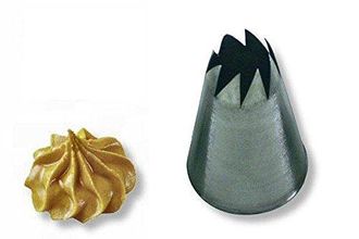 Silikomart Silikomart |BA411 Offene Blumenröhren, Mundstück aus Edelstahl für Sac a Poche, Blumenloch kleine Größe