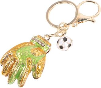 Cabilock Porte-Cl&eacute;s Voiture de Moufles de Gardien de But Pendentif D&eacute;coratif Dor&eacute; Accessoire L&eacute;ger et Compact pour Cl&eacute;s et Bagages D&eacute;coration Automobile et Pr&eacute;