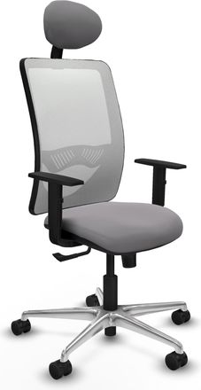 Piqueras y Crespo Arbeitsbankstuhl Zulema mit 1D-Armen, h&ouml;henverstellbarer Lendenwirbelst&uuml;tze und festem Kopfteil, ausgestattet mit Sincro 3-Positionen und Schneidescha