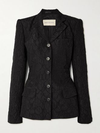 Dries Van Noten Blazer En Jacquard Billy - Noir