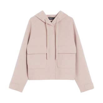 Max Mara Wolljacke mit lockerer Passform und Kapuze - - Jackets - Damen - Rosa - XS