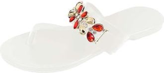 Generic Chaussures Femmes Baskets 2016 Femmes Plage Tanga Pantoufles Creux Casual Clip Toe Pantoufles Plates Chaussures Sandales Femmes Chaussures 40.5, Blanc