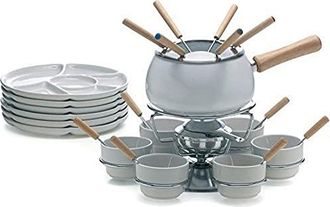 Excelsa Excèlsa Fondue Set, 28-teilig, Weiß
