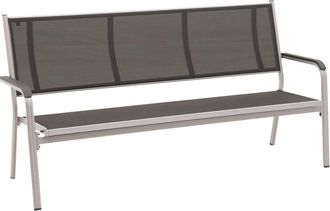 Kettler Kettler BasicPlus 3er Bank, Silber/anthrazit, Alu/Textilene, 67 x 97 x 191, 0310612-0000