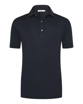 Stefan Brandt Glattes Poloshirt aus edler Urpima Sea Island Baumwolle in