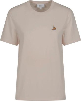 Maison Kitsun&eacute; Femme, Tops, Rose, Taille: 40 FR Dreaming Fox Regular Tee-Shirt