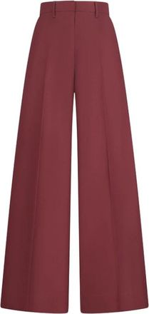 Max Mara Pantalon large Smmepoca - Femme - Pantalons - Rouge - Taille: 40 FR