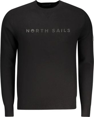 North Sails Homme, Pulls, Noir, Taille: S Pull en viscose avec lettrage 3D