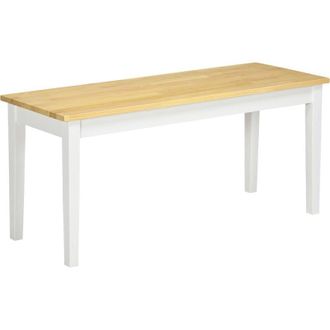 HOMCOM Homcom - Banc 2 personnes dim. 102L x 36l x 45H cm bois de pin blanc