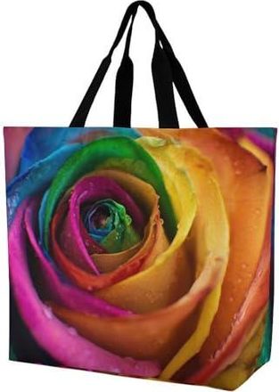 Generic Roses Color&eacute;e Sac A Main Femme Pliable Tote Bag Imperm&eacute;able Sac Cabas Pour Travail Shopping Quotidienne