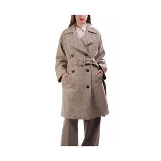 Marella Femme, Manteaux, Beige, Taille: 36 FR Belted Coat