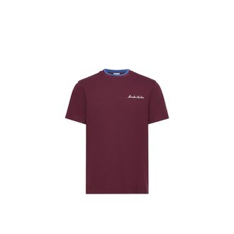 Moncler Moncler Embroidered Logo Cotton T-shirt, Men, Red, Size: 3xl