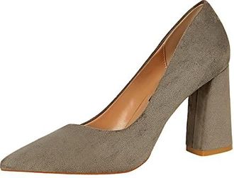 Generic Talons carr&eacute;s en cuir &agrave; bout ferm&eacute; pour femme - Pour le travail, les vacances, les &eacute;v&eacute;nements - Pour le bureau, les vacances, les invit&eacute;s de mariage, 