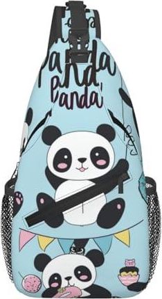 Generic Sac &agrave; bandouli&egrave;re Panda Festival Sac &agrave; bandouli&egrave;re de voyage Sac &agrave; dos &agrave; bandouli&egrave;re pour homme Sac &agrave; dos de randonn&eacute;e