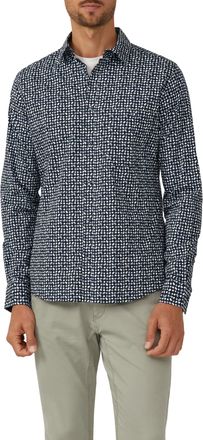 s.Oliver Slim Fit: Gemustertes Hemd aus Baumwollstretch