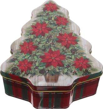 Valiclud Weihnachtsbonbondose Baumform aus Metall mit Deckel Lebensmittelechte Keksdose f&uuml;r Pl&auml;tzchen und Snacks Wiederverwendbare Geschenkbox f&uuml;r Weihnachtspa