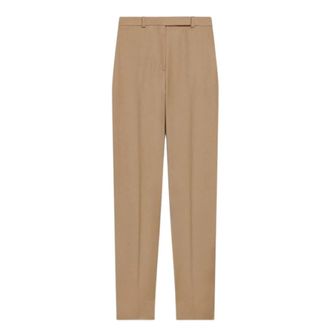 Theory Schmal zulaufende Hose mit hohem Bund aus elegantem Flanell - - Trousers - Damen - Braun - M