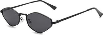 Generic Lunettes De Soleil Décoratives À Petite Monture En Métal For Homme Et Femme, Idéales For Les Vacances Plein Air(Black)