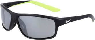 Nike unisex, Accessoires, Noir, Taille: 55 MM Lunettes de soleil Rabid Noir Mat Vert