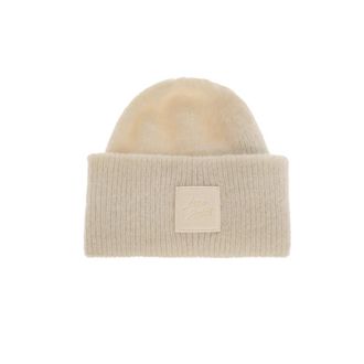 Ami Logo Patch Beanie - - Accessories - Herren - Beige - ONE SIZE