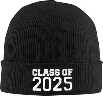 Generic 2025 - Diplômés du Lycée - Étudiants De Dernière Année DUniversité Unisex Bonnets Hiver Coupe-Vent Bonnet De Pêcheur Classique Skull Cap pour Toutes L