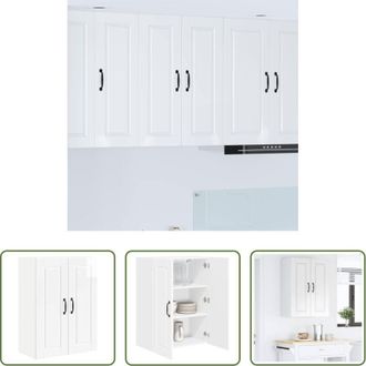 vidaXL vidaXL K&uuml;chenwandschrank - K&uuml;chenschrank Hochglanz Wei&szlig; 60 x 31 x 80 cm Holzwerkstoff