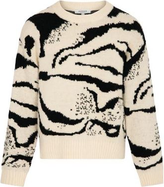 Morgan Femme 242-mzou Pull, Beige/Noir, XS EU