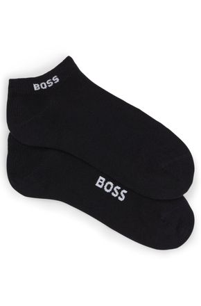 HUGO BOSS Sneakersocken BOSS 2P AS Logo CC W, Damen, Gr. 35-38, schwarz (schwarz 001), Baumwollmischung, elastisch, Socken Sneakersocken, mit Logoschriftzug