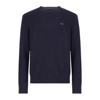 La Martina Crew Neck Pullover Wool Cas - - Knitwear - Herren - Blau - 3XL