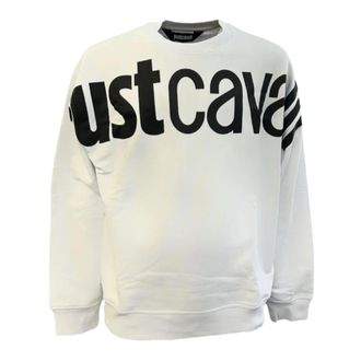 Just Cavalli Wei&szlig;er Sweatshirt 74Obie00Cf100003 - - Sweatshirts & Hoodies - Herren - Wei&szlig; - S