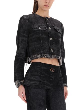 Diesel Cropped Tailored Jacket - Black