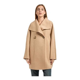 A|X Armani Exchange Femme, Manteaux, Beige, Taille: 42 FR Manteau &agrave; double boutonnage avec large col et coupe d&eacute;contract&eacute;e