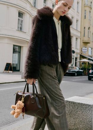 Mango Schl&uuml;sselanh&auml;nger Teddy mittelbraun - Damen - Einheitsgr&ouml;&szlig;e - MANGO