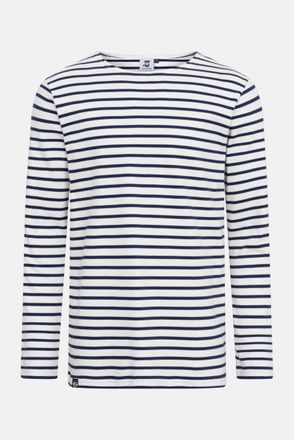 Hanseheld Streifenshirt Herren Natur-Marine Langarm Wei&szlig;