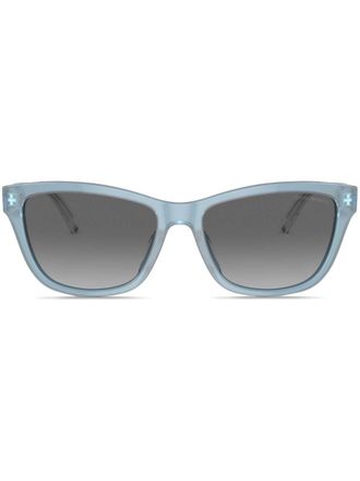 Emporio Armani lunettes de soleil &agrave; monture carr&eacute;e - Bleu