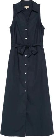 Woolrich Femme, Robes, Bleu, Taille: 40 FR Robe Chemise Popeline Ceintur&eacute;e