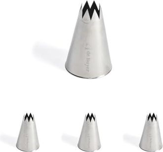 De Buyer De Buyer - Douille cannel&eacute;e en inox - F8-8 dents, diam&egrave;tre 1,8 cm - En Inox, Id&eacute;ale pour D&eacute;corer, Garnir et Remplir, Sans Soudure pour Hygi&egrave;ne Parfait