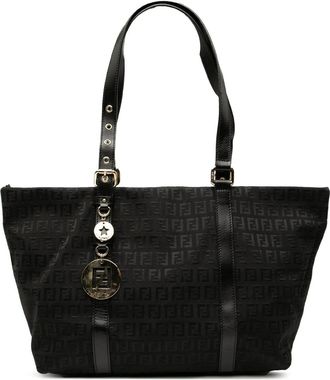 Fendi Shopper - Zucchino Canvas Superstar Tote - Gr. unisize - in Schwarz - f&uuml;r Damen