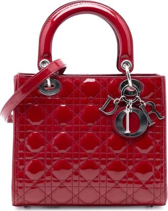 Dior Hobo Bags - Medium Patent Cannage Lady Dior - Gr. unisize - in Rot - f&uuml;r Damen