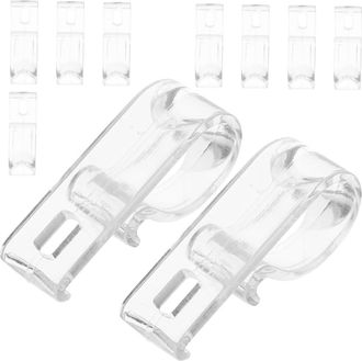 Pretyzoom Rollohaken Gardinenhaken Rolloclips 10 St&uuml;ck Transparent Pom Material Positionierungshaken f&uuml;r Rollos Vorhang Kettenhalter Jalousie Kettenhaken Vorhan
