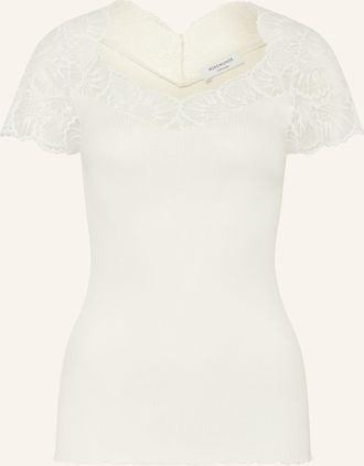Rosemunde T-Shirt Beatha Mit Seide Und Spitze weiss