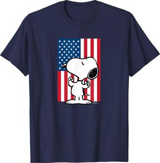 Peanuts Snoopy Usa Flag T-Shirt