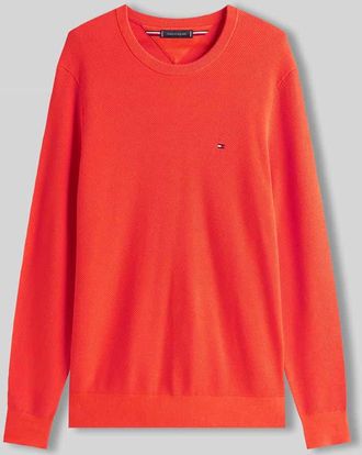 Tommy Hilfiger Regular Fit Strickpullover aus reiner Baumwolle