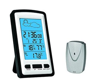 Omega OWS01 Wetterstation mit Au&szlig;ensonde und Uhr