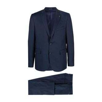 Tagliatore Schmal geschnittener zweiteiliger Anzug - - Suits - Herren - Blau - M
